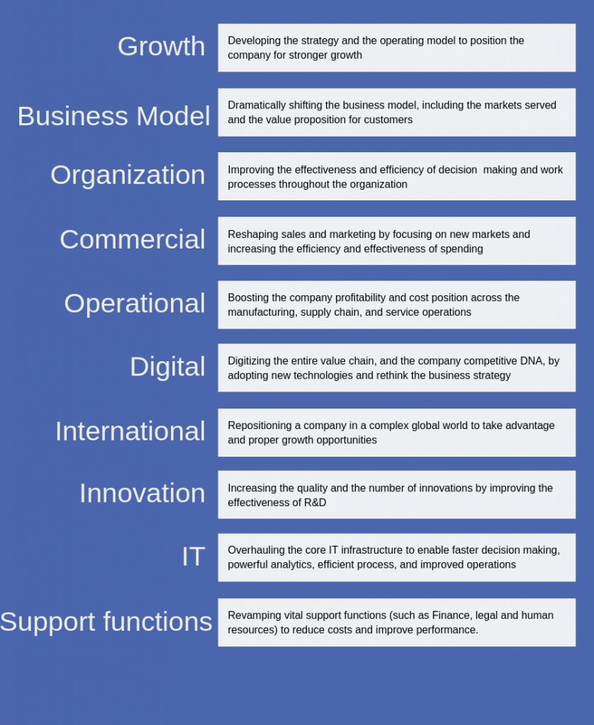 Developing the strategy and the operating model to position the company ...